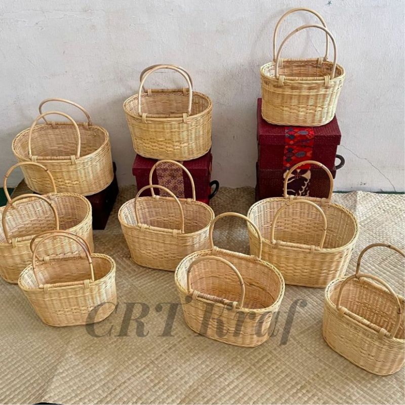 Bakul Pasar Rotan / Bakul Piknik / Bakul Murah / Cheap Rattan Basket ...
