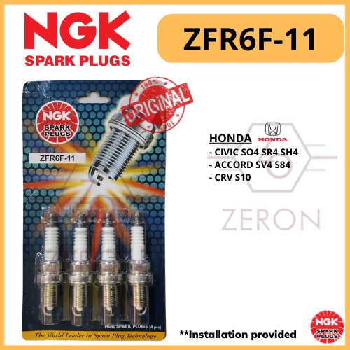 NGK SPARK PLUG ZFR6F-11 - HONDA CIVIC SO4 SR4 SH4 , ACCORD SV4 S84 , CRV S10 | Shopee Malaysia