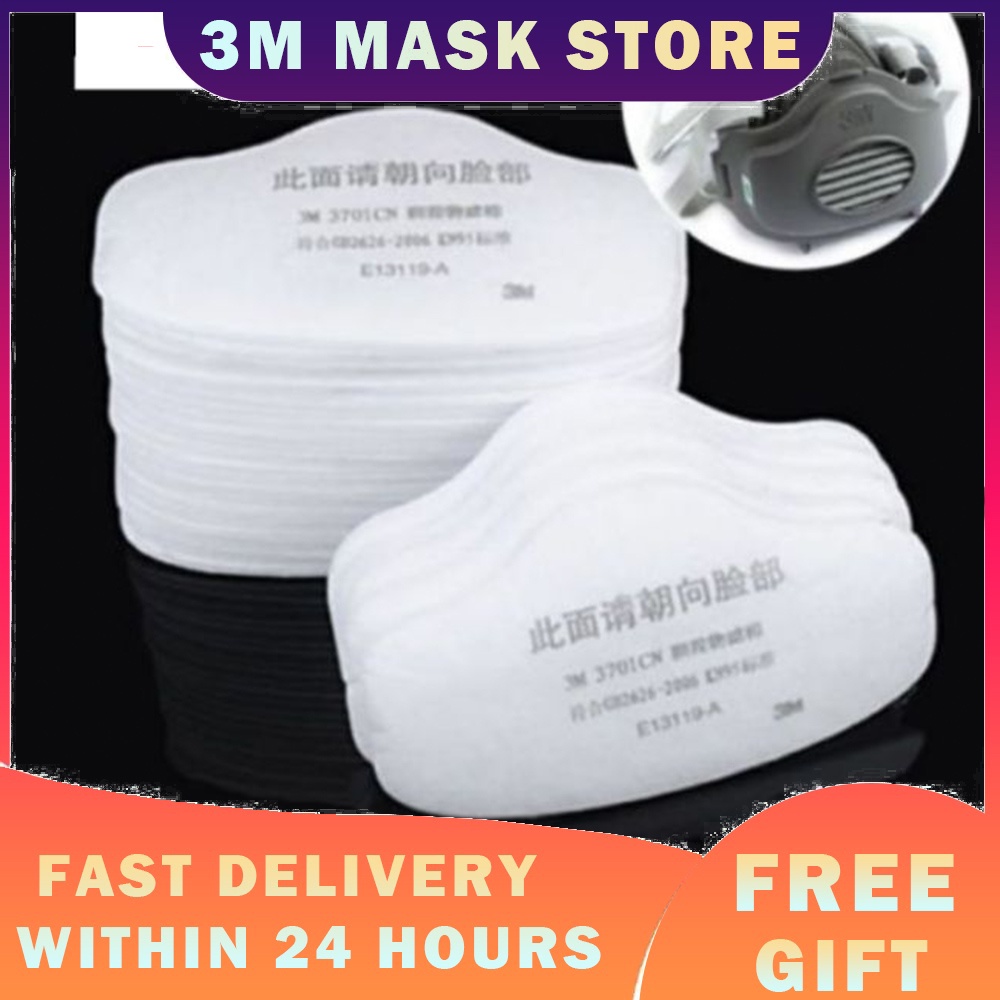 10 PCS refill cotton filter N95 3701cn 3701 cn particulate respirator gas mask 3m 3200 | Shopee ...
