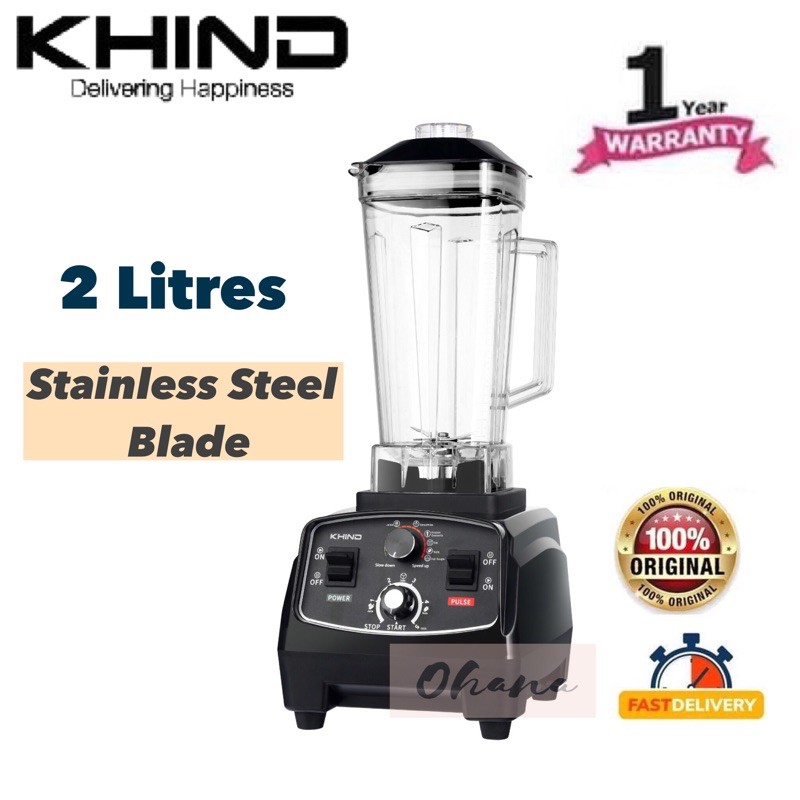KHIND BL2000P BLENDER PRO HEAVY DUTY COMMERCIAL 2L/ PENGISAR JUG MIXER ...