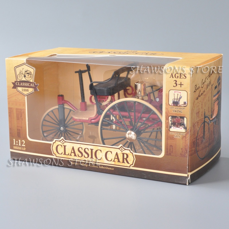 1:12 Scale Diecast Classic Vintage Car Model Toy 1886 No.1 Three ...