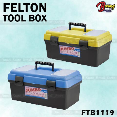 FELTON JUMBO TOOL BOX FTB 1119 2 Layer DIY Tool Storage Tray/Kotak ...