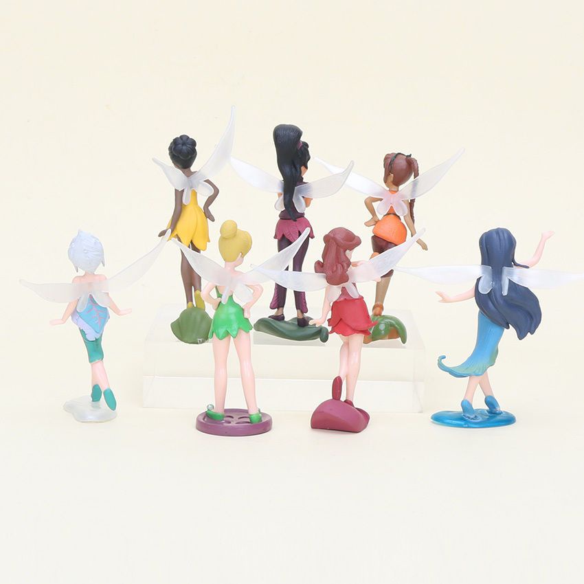 Adorable Tinkerbell Pvc Fairy Action Figures Set For Kids In Colors ...