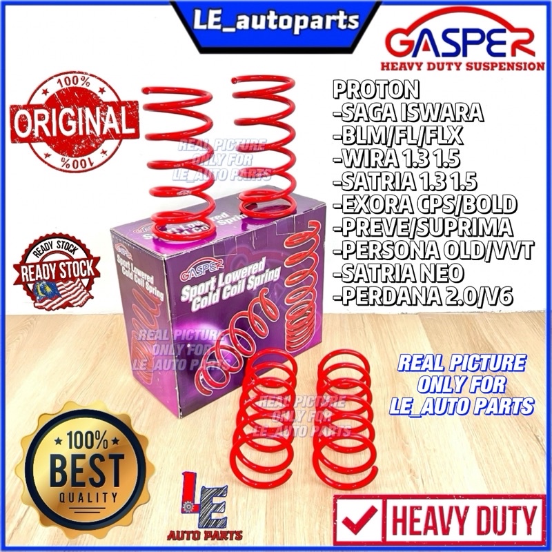 GASPER HEAVY DUTY SPORT LOWERED COLD COIL SPRING PROTON SAGA ISWARA/BLM ...