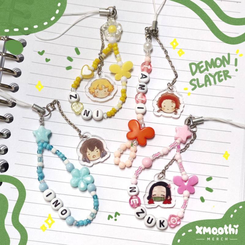 GANTUNGAN [CUSTOM ️] Kimetsu NO YAIBA DEMON SLAYER PHONESTRAP BEADS ...