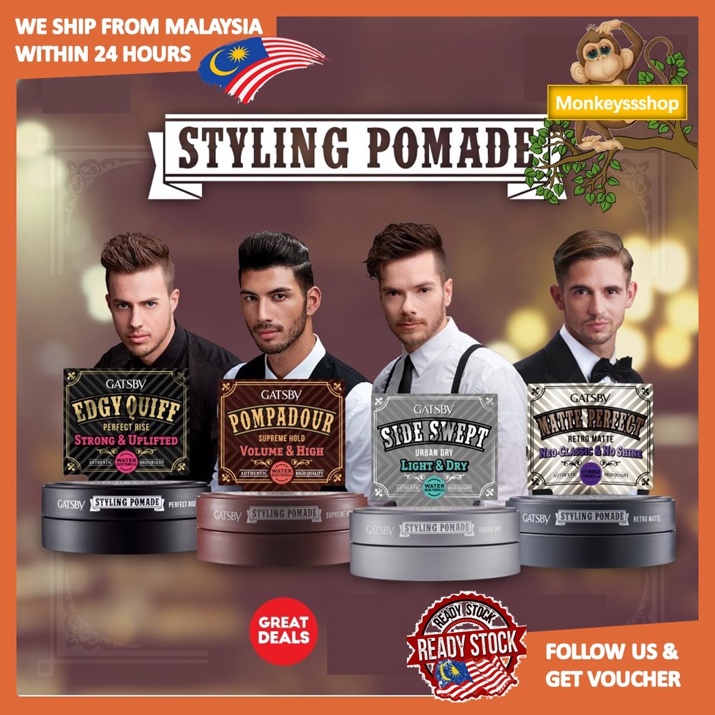 SUPER PROMO Gatsby Hair Styling Pomade Classy Urban Dry Supreme Hold ...