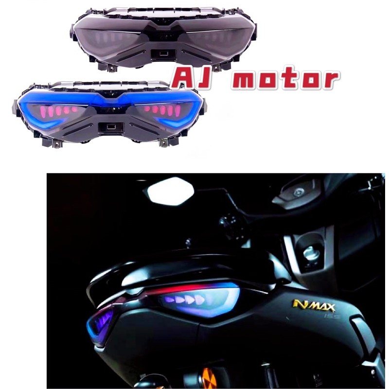 YAMAHA NMAX155 NMAX V2 TAIL LAMP LED ( MODEL RGB ) LAMPU BELAKANG BRAKE ...