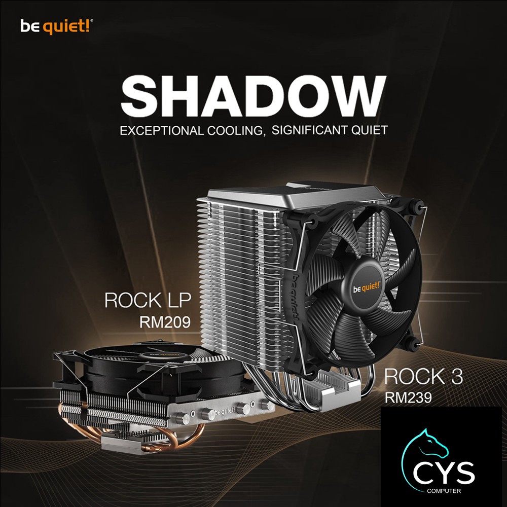 BE QUIET! SHADOW ROCK LP COMPACT / SHADOW ROCK 3 CPU AIR COOLER ...