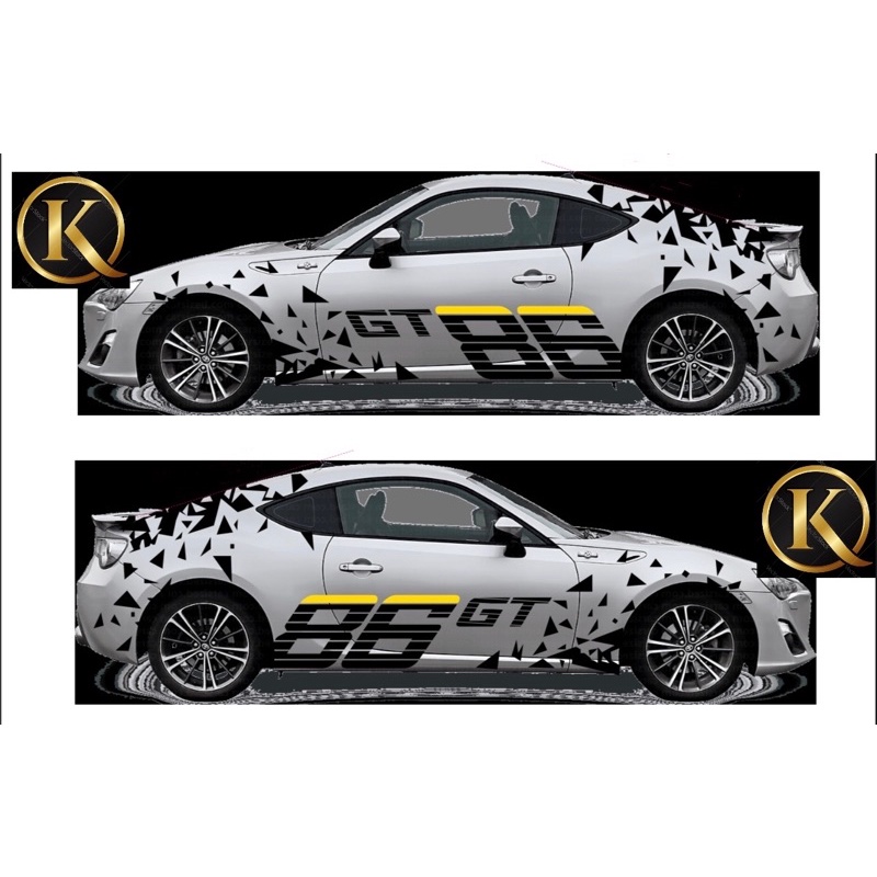 [Ready Stock]K415# GT86 Racing Body Stripes Vinyl Stickers | Shopee ...
