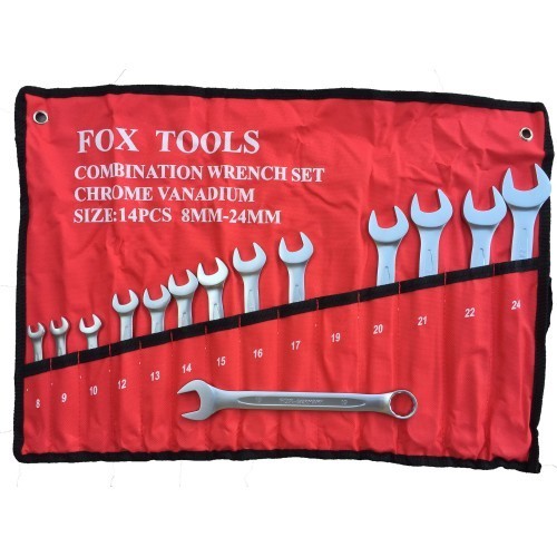 8-24MM X 14PCS FOX GERMANY COMBINATION WRENCH SET/SPANAR WITH ...