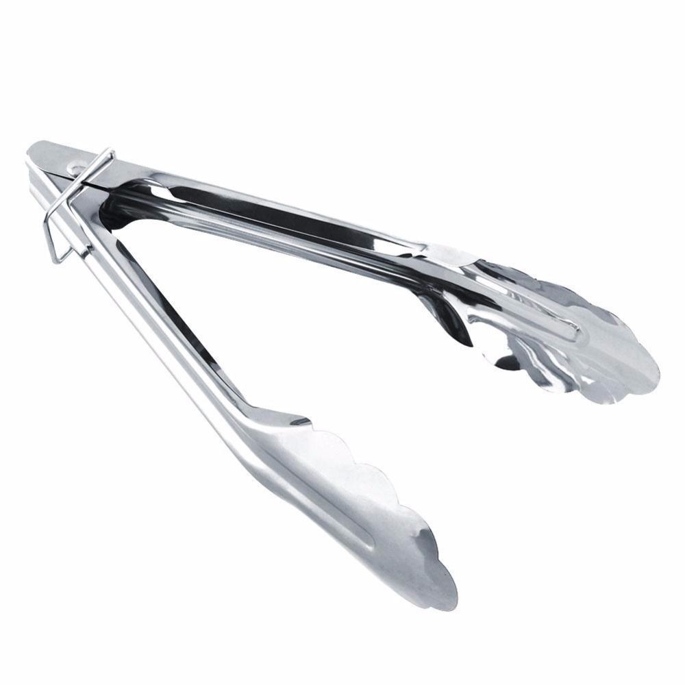 Stainless Steel BBQ Buffet Salad Bread Food Cake Ice Locking Tongs ...