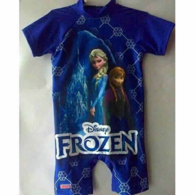 Dark Blue frozen Swimsuit | Shopee Malaysia