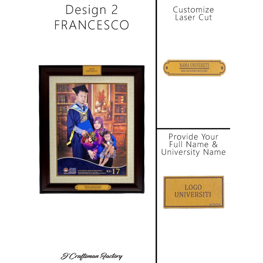 Jcraftman 11R Francesco Photo Frame - FREE 3D Laser Cut Name Tag & Logo ...