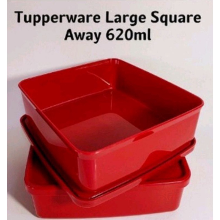 READY STOCK Tupperware Large Square Away(2)620mls | Shopee Malaysia