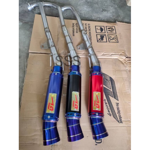 GL RACING💯 EXHAUST OPEN EX5 WAVE 125 KRISS 100 SRL 110 115 CLASS sym ...