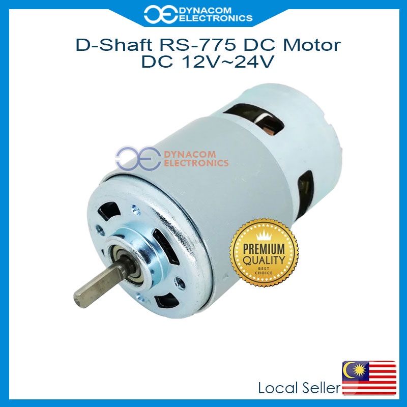 RS-775D DC12V~24V Front Ball Bearing D-Shaft High Speed Large Torque DC ...