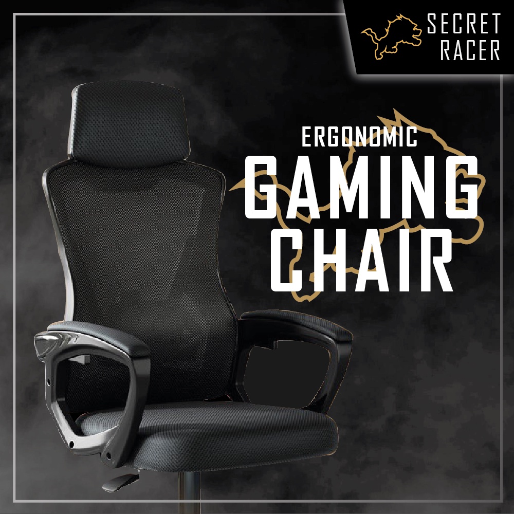 Secret Racer™ Chair Ergonomic Gaming Home Office Boss Chair Breathable ...