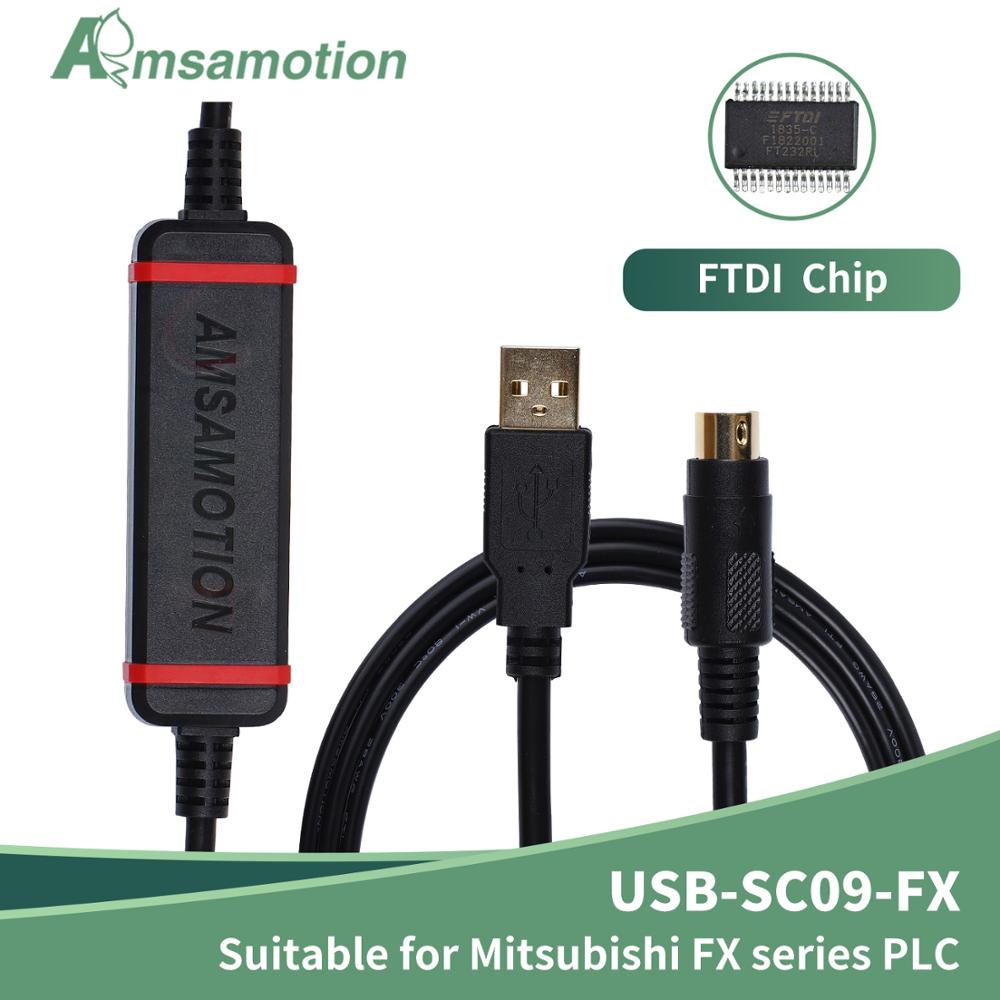 SZ USB-SC09-FX For Mitsubishi PLC Programming Cable FX0N FX1N FX2N FX0S ...