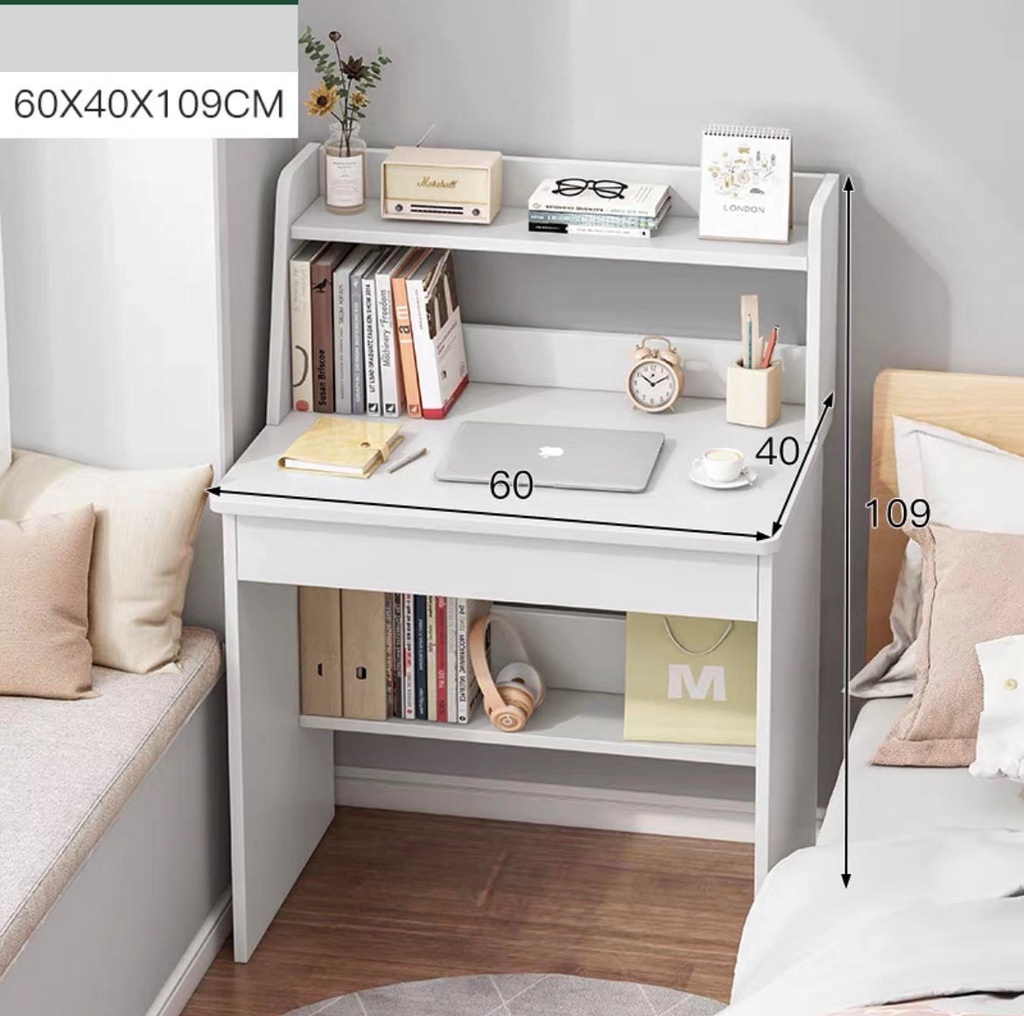 Petit basic minimalist Study Desk with shelf and drawer Furniture / BTO / HOME/ REVAMP | Shopee ...