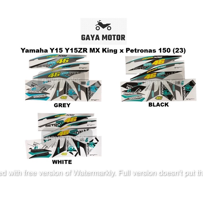 Yamaha Y15 Y15ZR MX King x Petronas 150 (23) Body Sticker | Shopee Malaysia