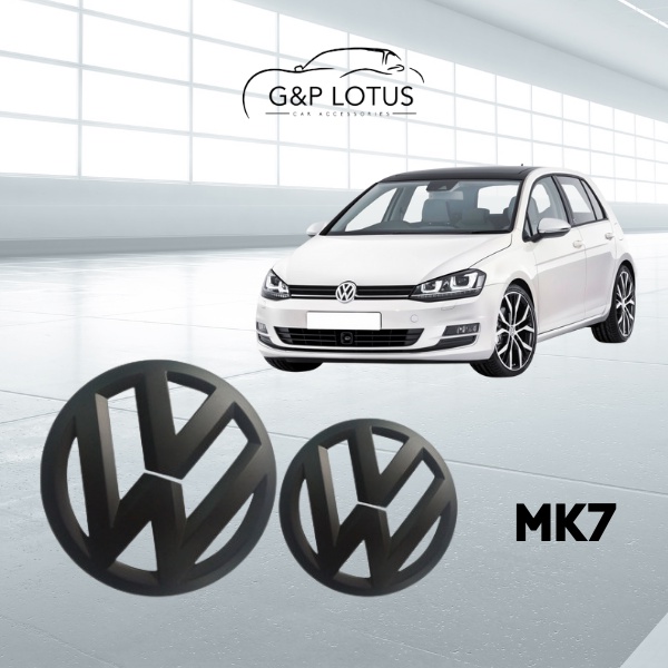 Volkswagen Vw Logo Emblem Set Front & Rear Matte Black ( GTI MK5, GTI ...