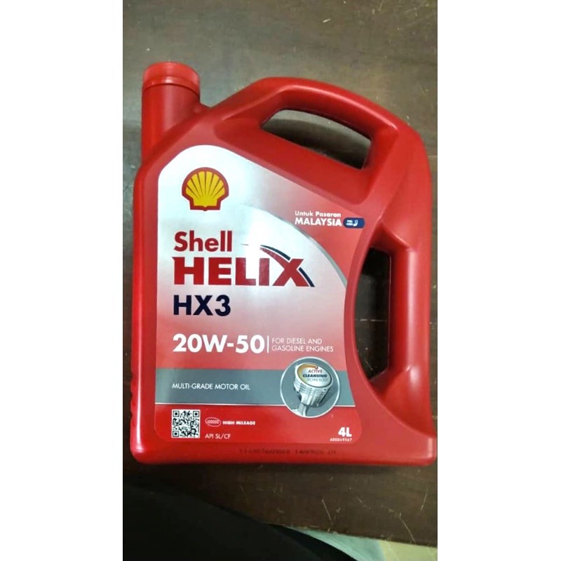 SHELL HELIX HX3 20W-50 4L | Shopee Malaysia