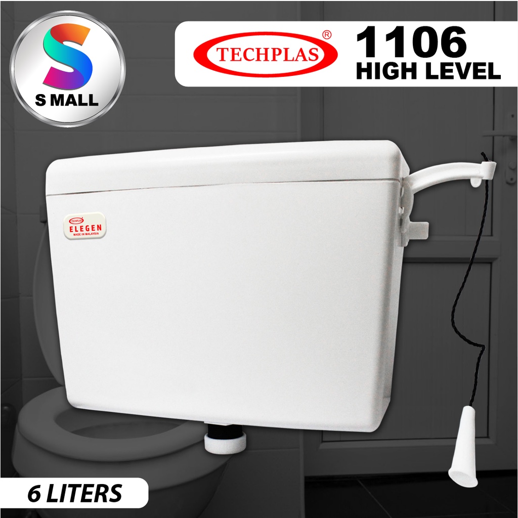 S MALL TP-ELEGEN HIGH LEVEL PLASTIC CISTERN 6 LITERS - (WHITE) 1106-HL ...