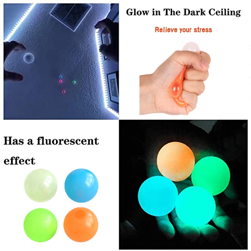 Children's Toy Squishy Ball Wall Sticky Jelly Ball | Shopee Malaysia