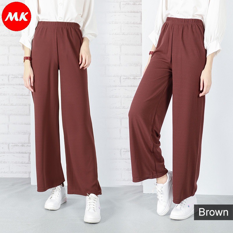 🔥Baju Raya 2025🔥 MK Women's Muslimah Palazzo Pants Women Solid Long ...