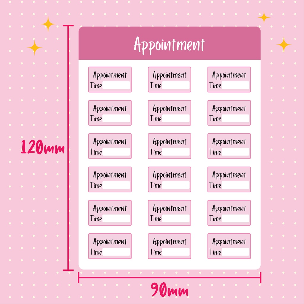 Appointment Planner Sticker | Icon sticker for planner | Shopee Malaysia