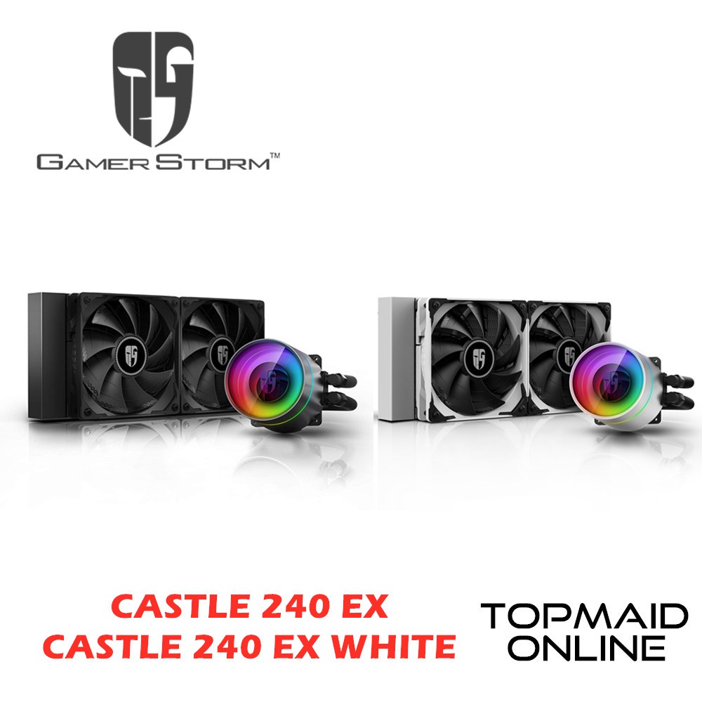 DEEPCOOL CASTLE 240 EX RGB CPU ALL IN LIQUID COOLER | Shopee Malaysia