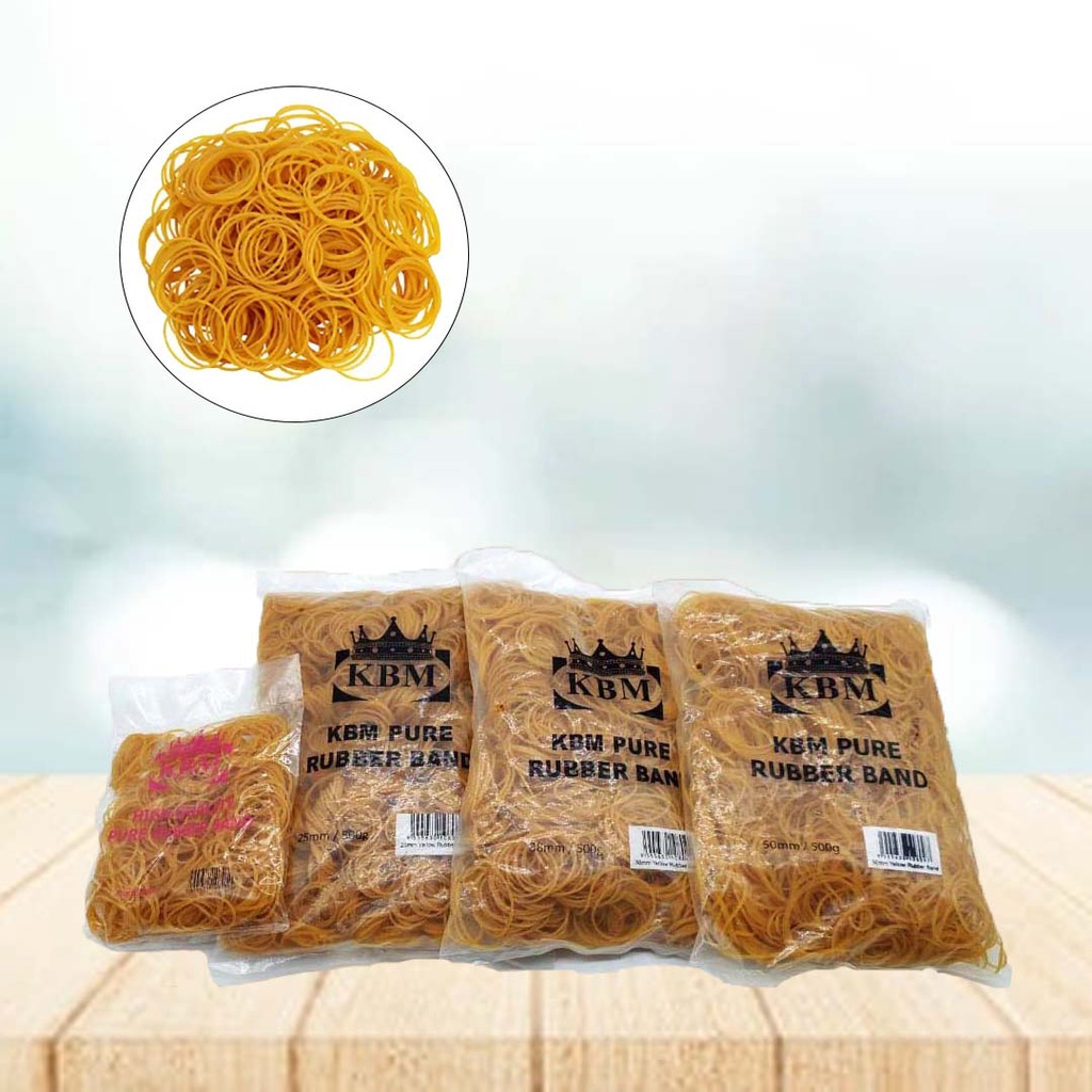 KBM Yellow Pure Rubber Band (Various Size) | Shopee Malaysia