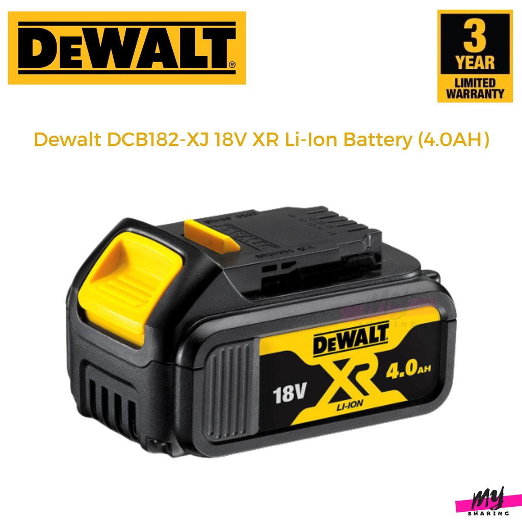DEWALT DCB182-XJ 18V XR Li-Ion Battery (4.0AH) | Shopee Malaysia