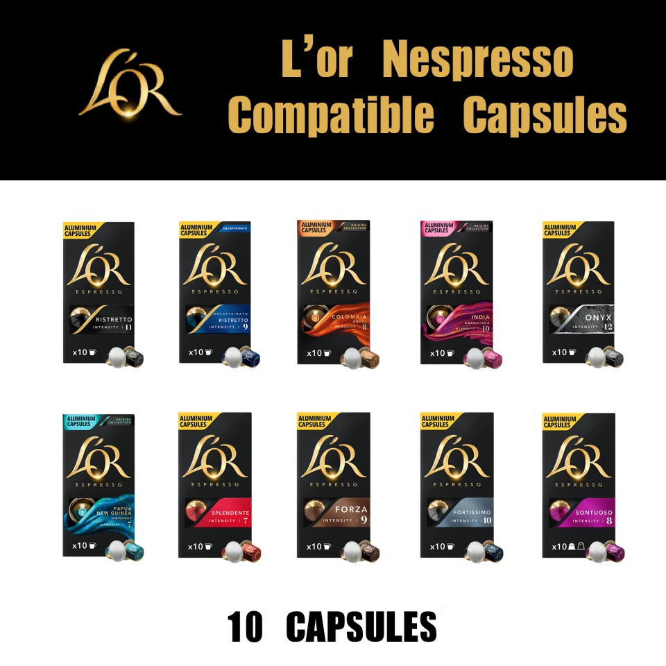 L'or Nespresso Coffee Capsules 10 Flavors (10 capsules) | Shopee Malaysia