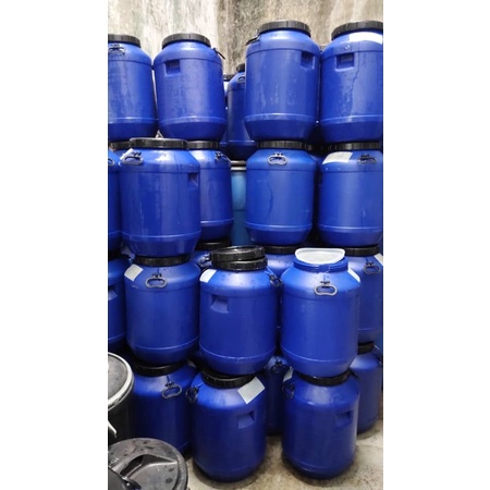 Tong biru 50 Liter terpakai (1 unit sahaja setiap pembelian) | Shopee ...