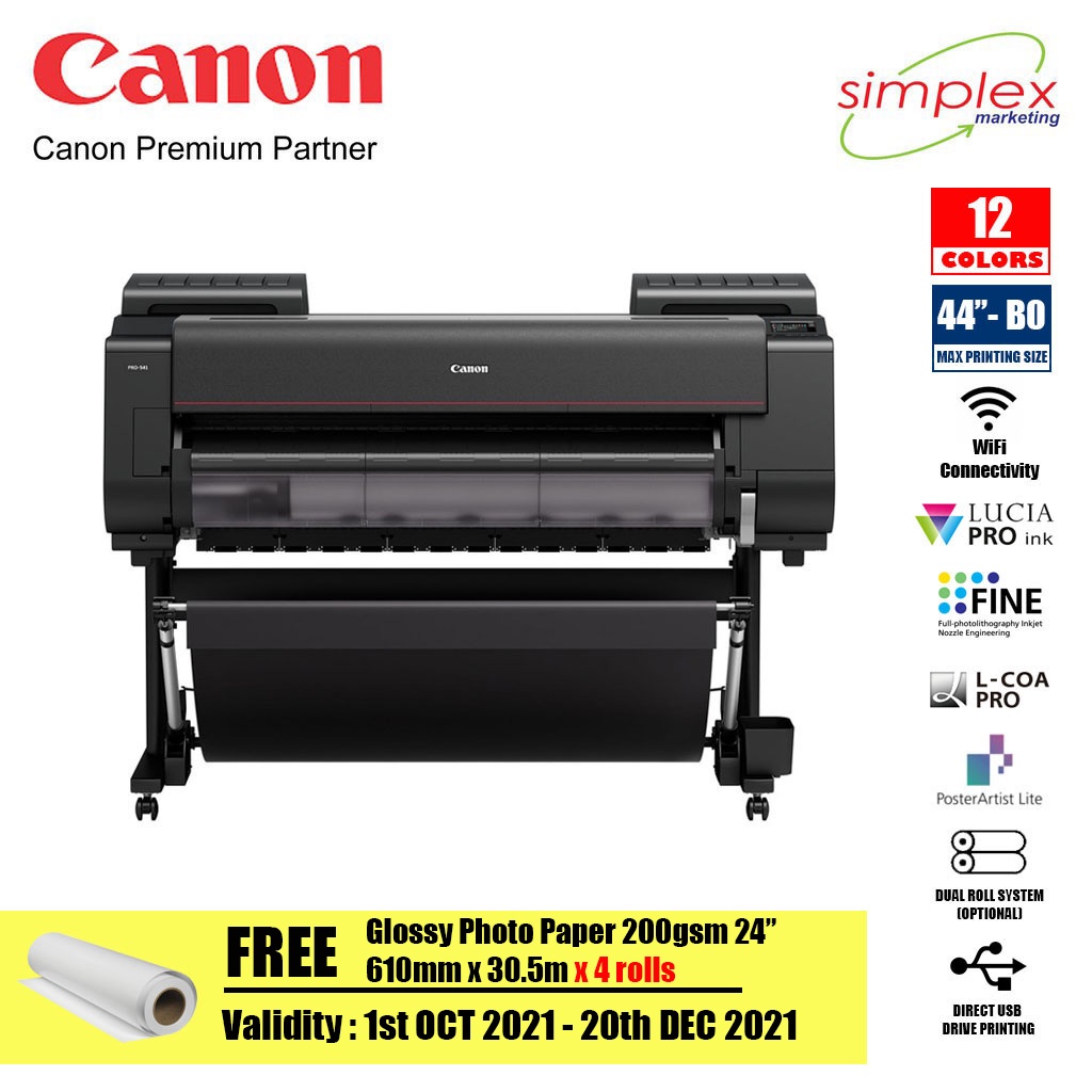 Canon imagePROGRAF PRO-541 12 Color Large Format Printer Plotter (Pre-order) | Shopee Malaysia