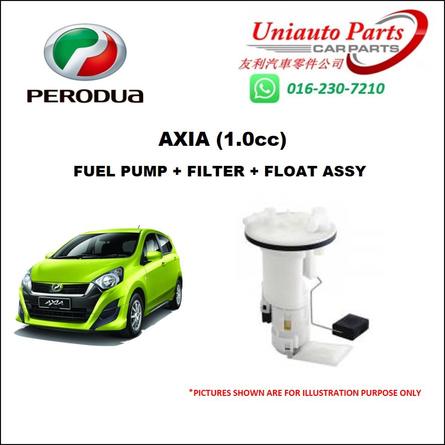 PERODUA AXIA (1.0cc) PETROL FUEL PUMP + FUEL FILTER + FLOAT ASSY ...