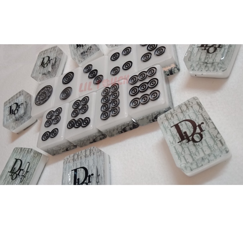 Lil Touch 38mm 42mm RESIN MAHJONG Dior Branded Mahjong 4 Players ...
