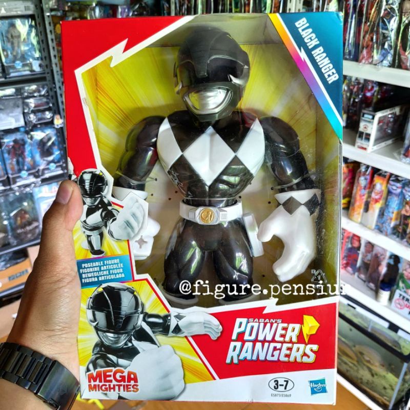 Hasbro POWER RANGERS MEGA MIGHTIES BLACK RANGER PLAYSKOOL HEROES ACTION ...