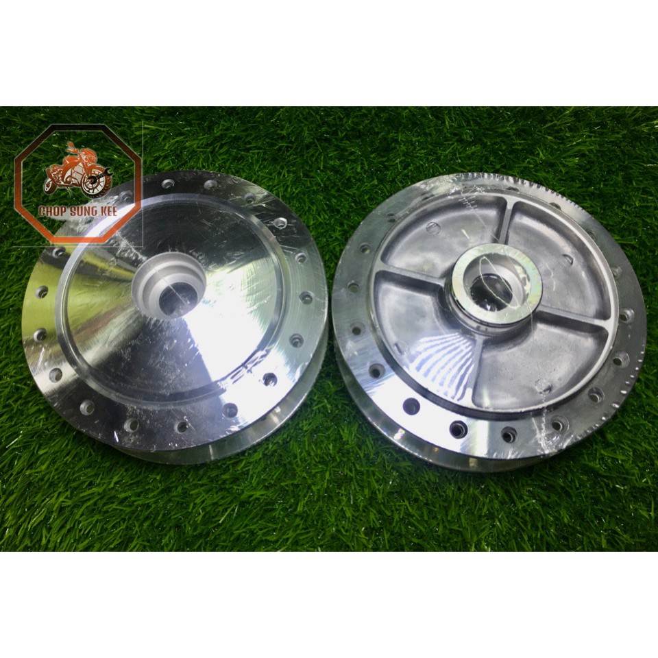 DREAM/WAVE-100 Front/Rear Hub Set (Chrome) | Shopee Malaysia