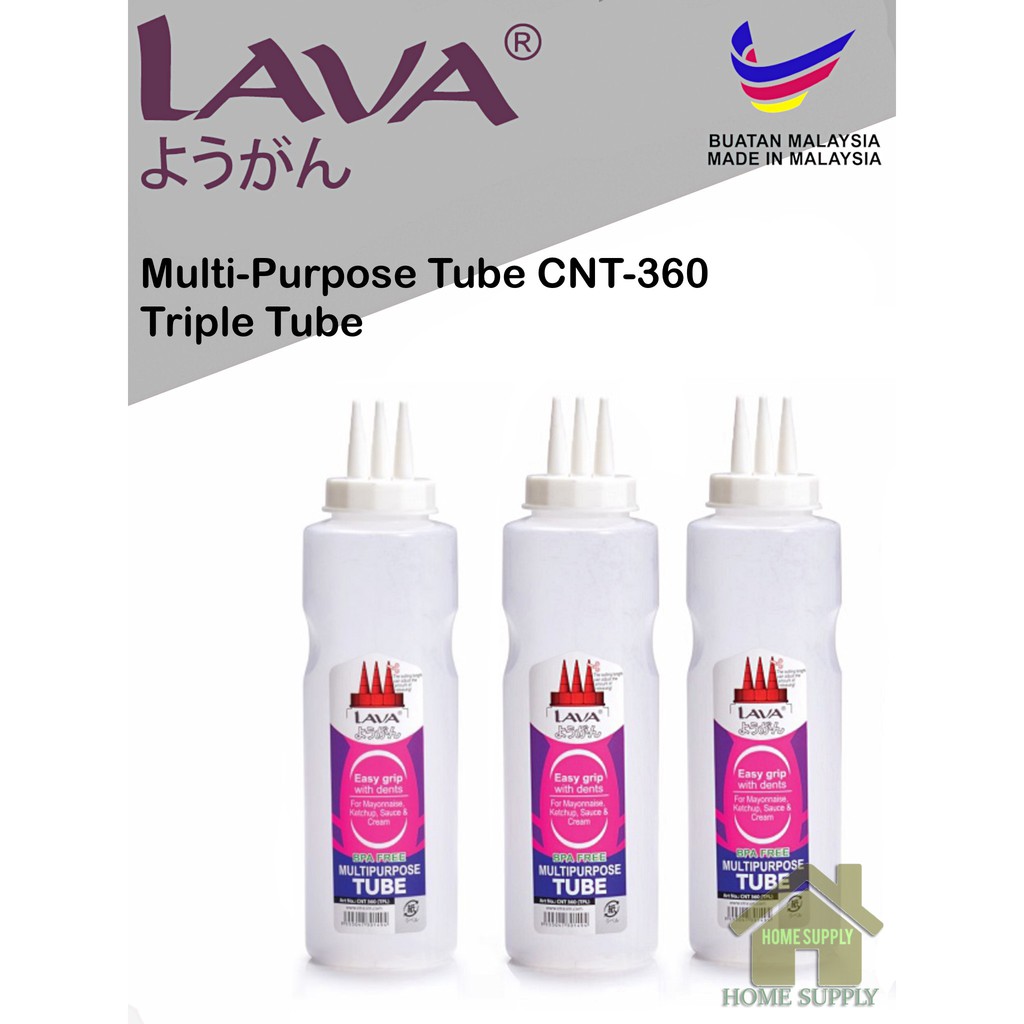 LAVA Multi-Purpose Sos Squeezer / Botol Sos / Triple Tube CNT360(TPL ...
