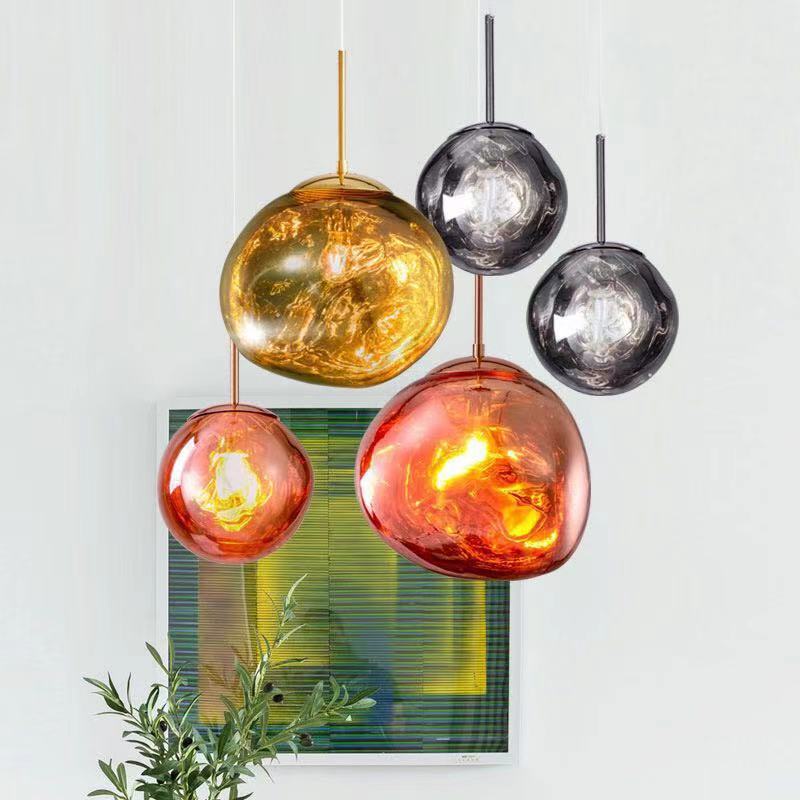 [Ready Stock] 20CM Modern LED Melt Pendant Lamp Nordic PVC Melt Hanging ...