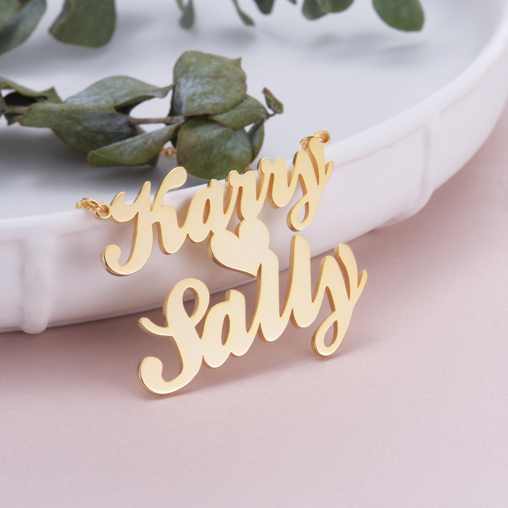 BONLAVIE【Name Custom Necklace】Valentine's Day Gift Creative Letter Diy ...