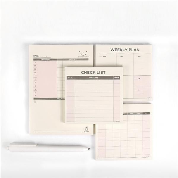 Weekly Planner To Do Checklist Red Schedule Memo Notepad | Shopee Malaysia
