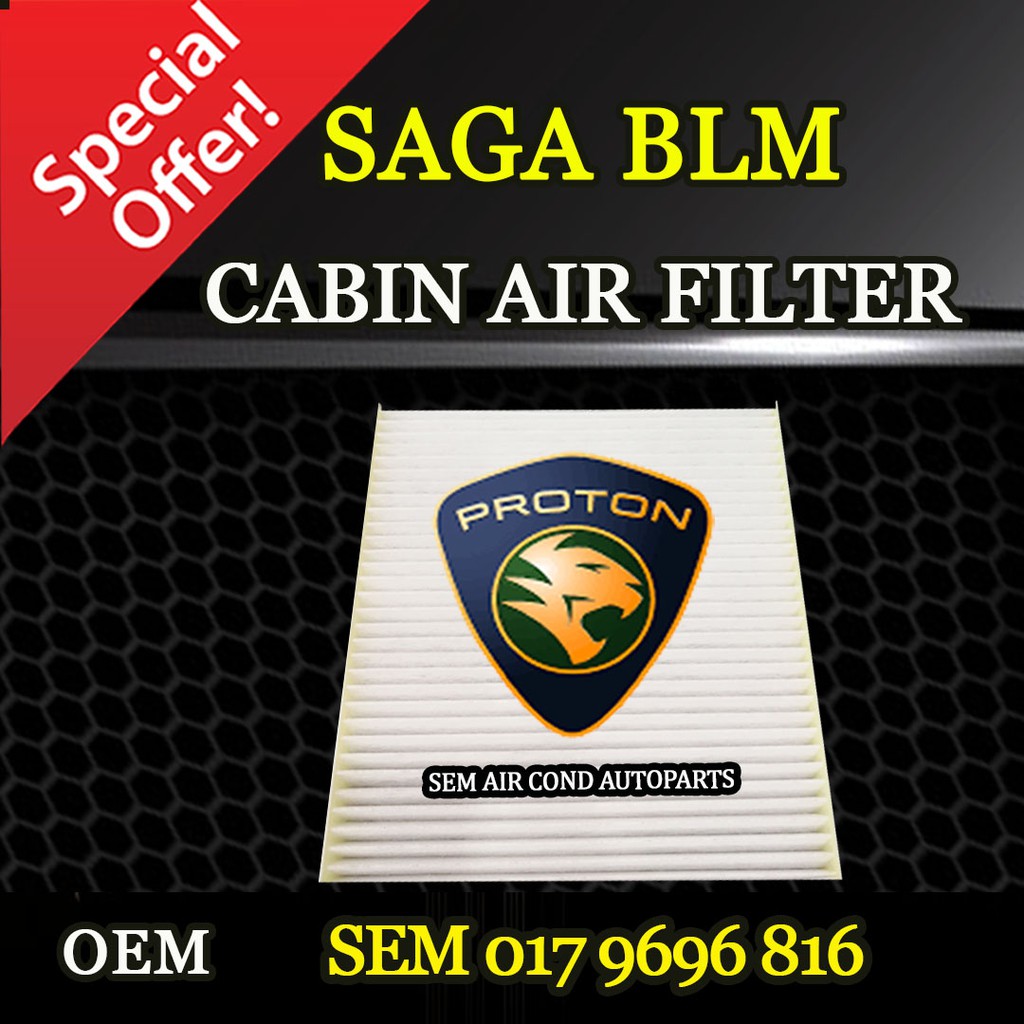 PROTON SAGA BLM OEM FIBRE CABIN AIR FILTER (CAR AIRCOND SYSTEM) (BLOWER ...