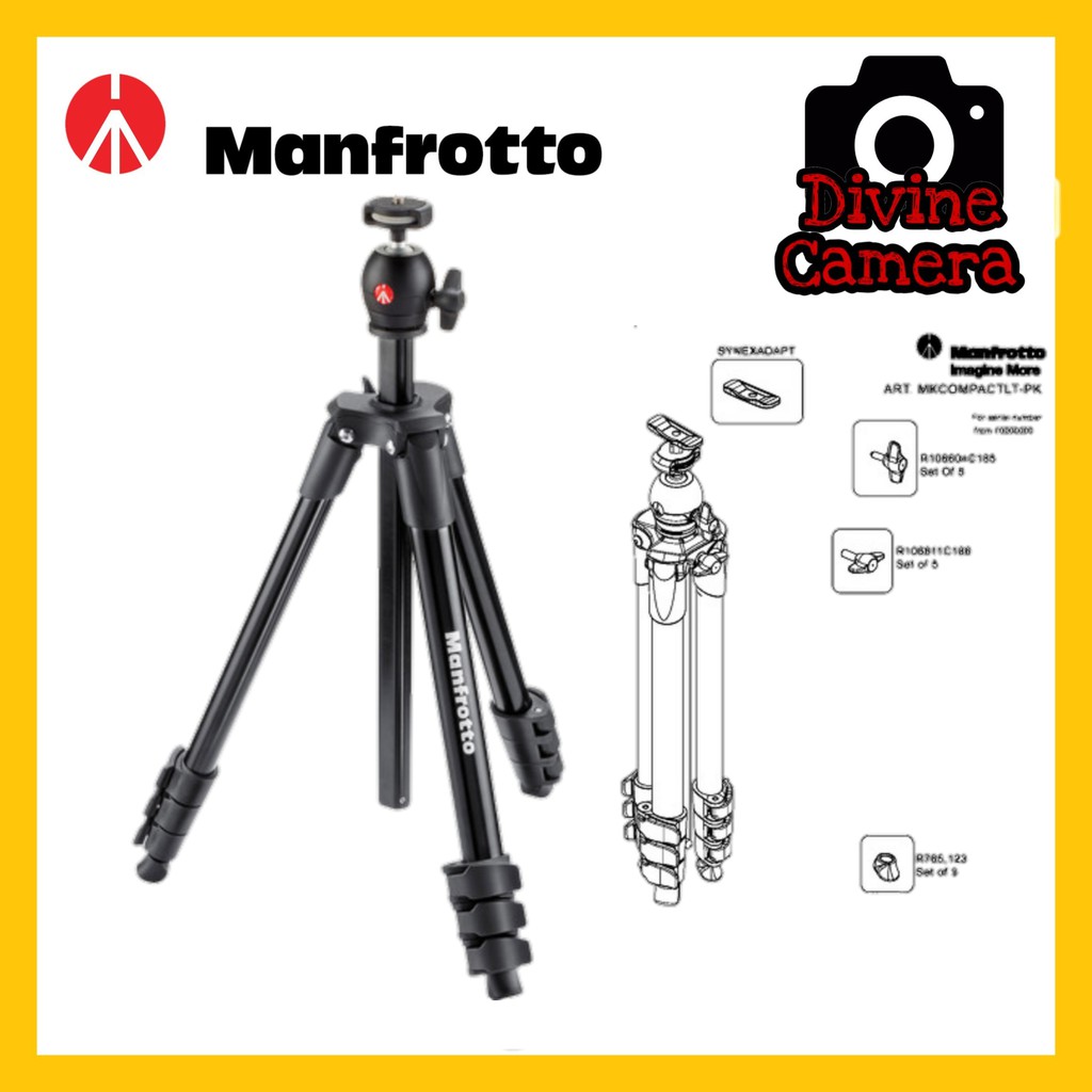 Manfrotto Compact Light Black Tripod Mkcompactlt Bk Shopee Malaysia