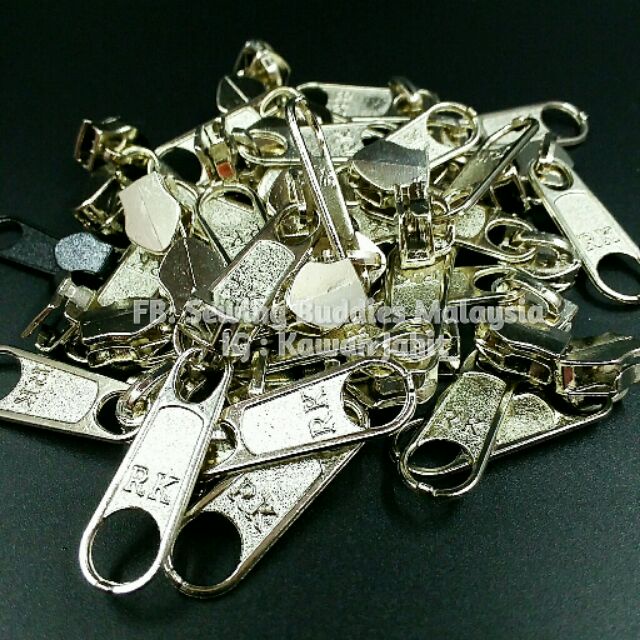 KH #3 & #5 Kepala Zip 100pcs Pin Lock Slider (Zipper Head) | Shopee ...
