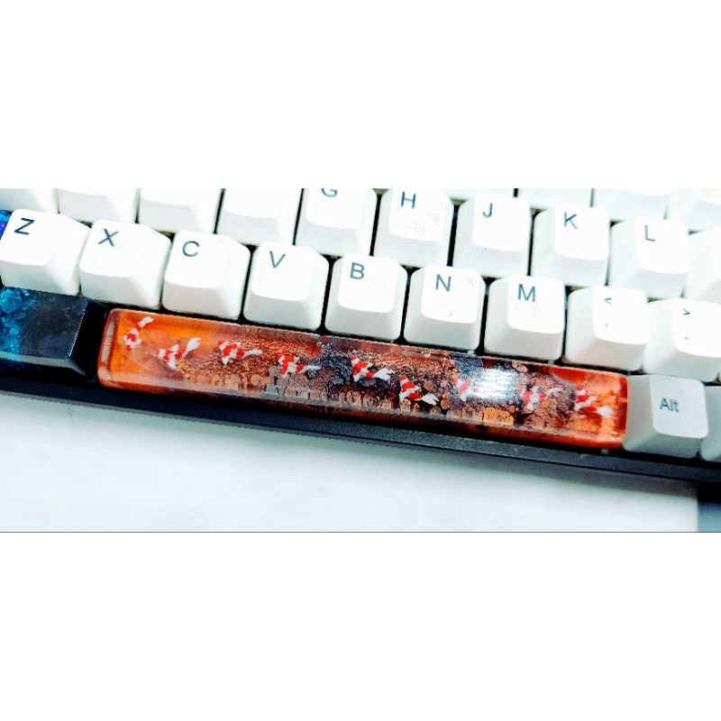 Mini koi fish resin Keycap space bar 6.25U SA orange and black tone to ...