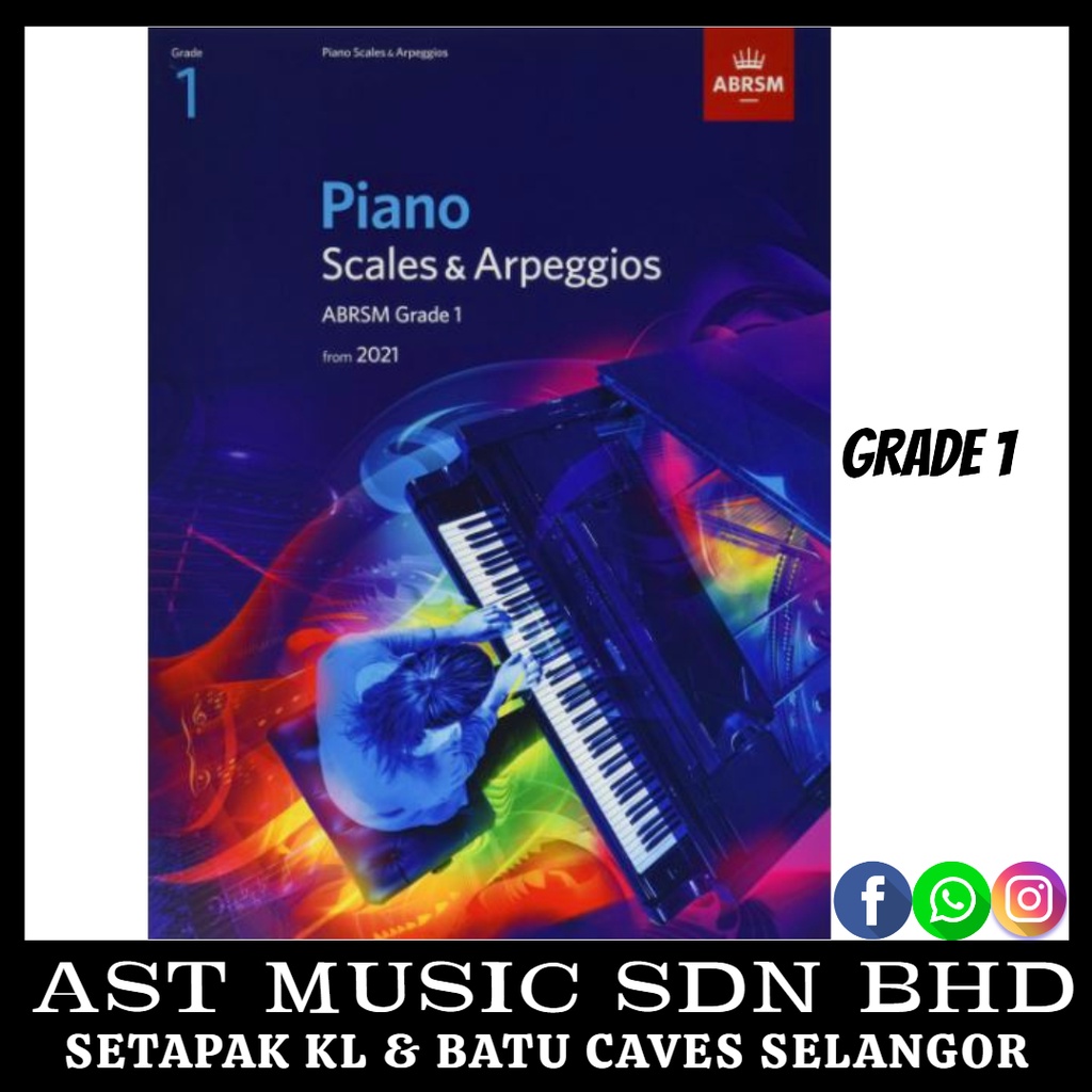 Piano Scales & Arpeggios ABRSM From 2021 Grade 1 | Shopee Malaysia