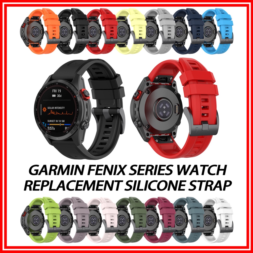 Garmin Fenix Soft Silicone Strap Replacement Fenix 5 6 7 instinct ...
